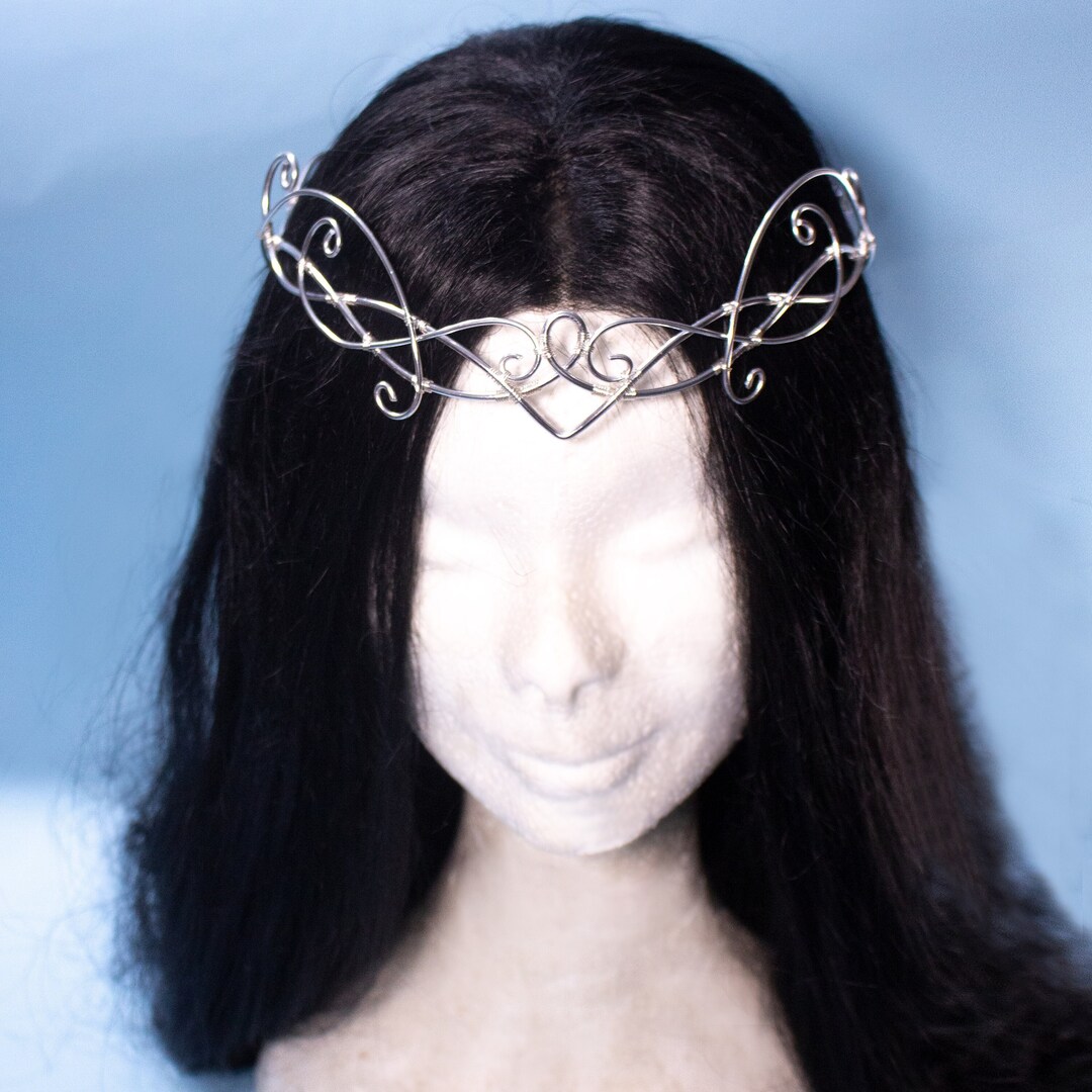 Railan Fantasy Elven Tiara, Bridal Wedding Festival Silver Crown for ...