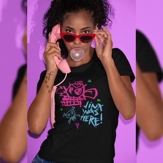 Jinx Arcane Unisex Black T-shirt Jinx Was Here Boom Monkey - Etsy