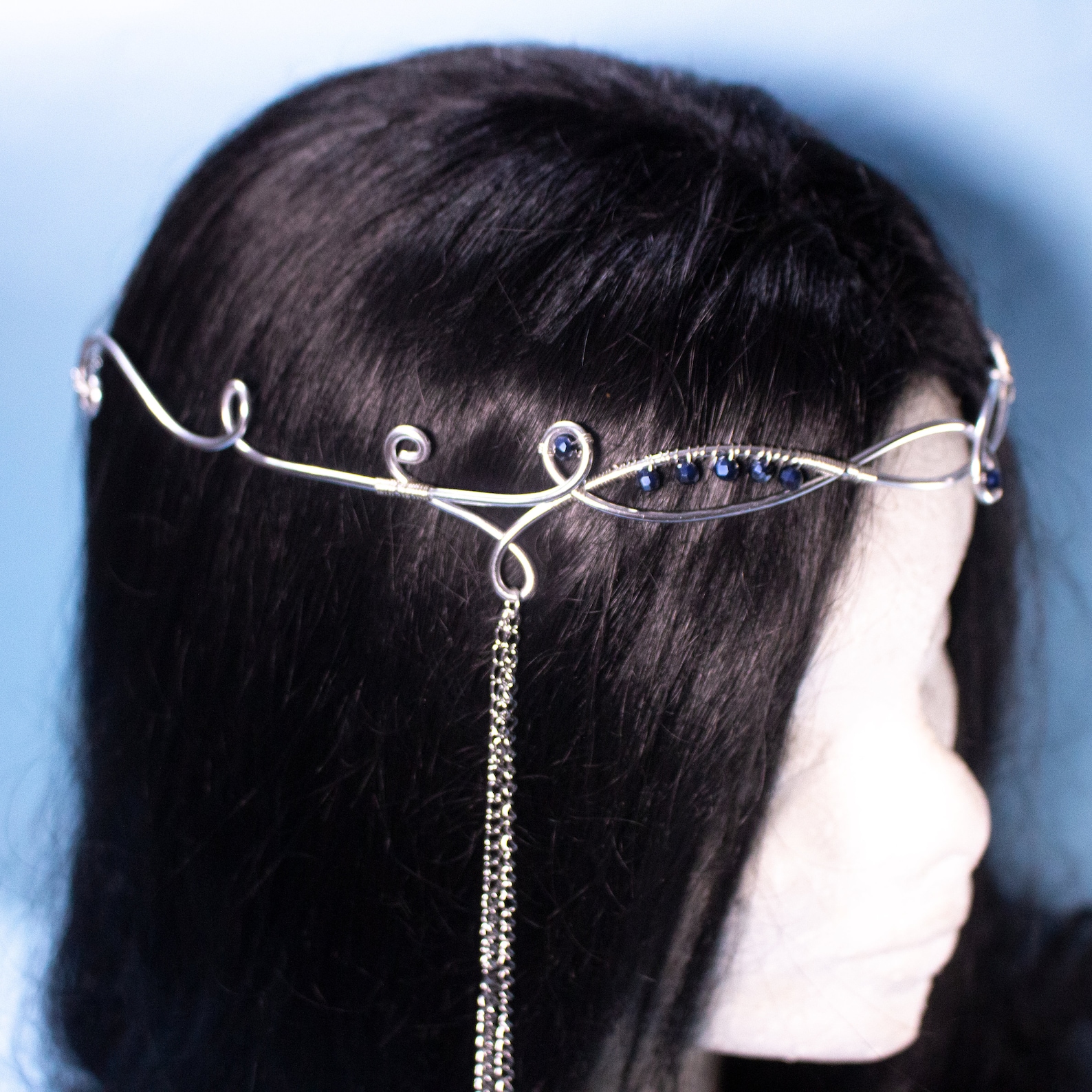 Eldarion Fantasy Elven Tiara, Bridal Wedding Festival Silver Crown With ...