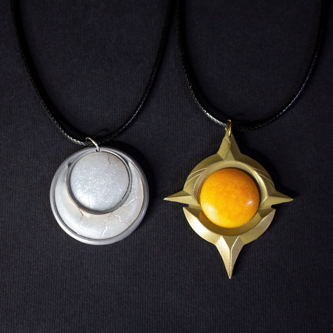 Diana and Leona Resin Necklaces From League of Legends LOL, Love and ...