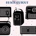 Vintage Radios Hand Drawn Retro Alarm Clock Clip Art Old Radio Outline ...
