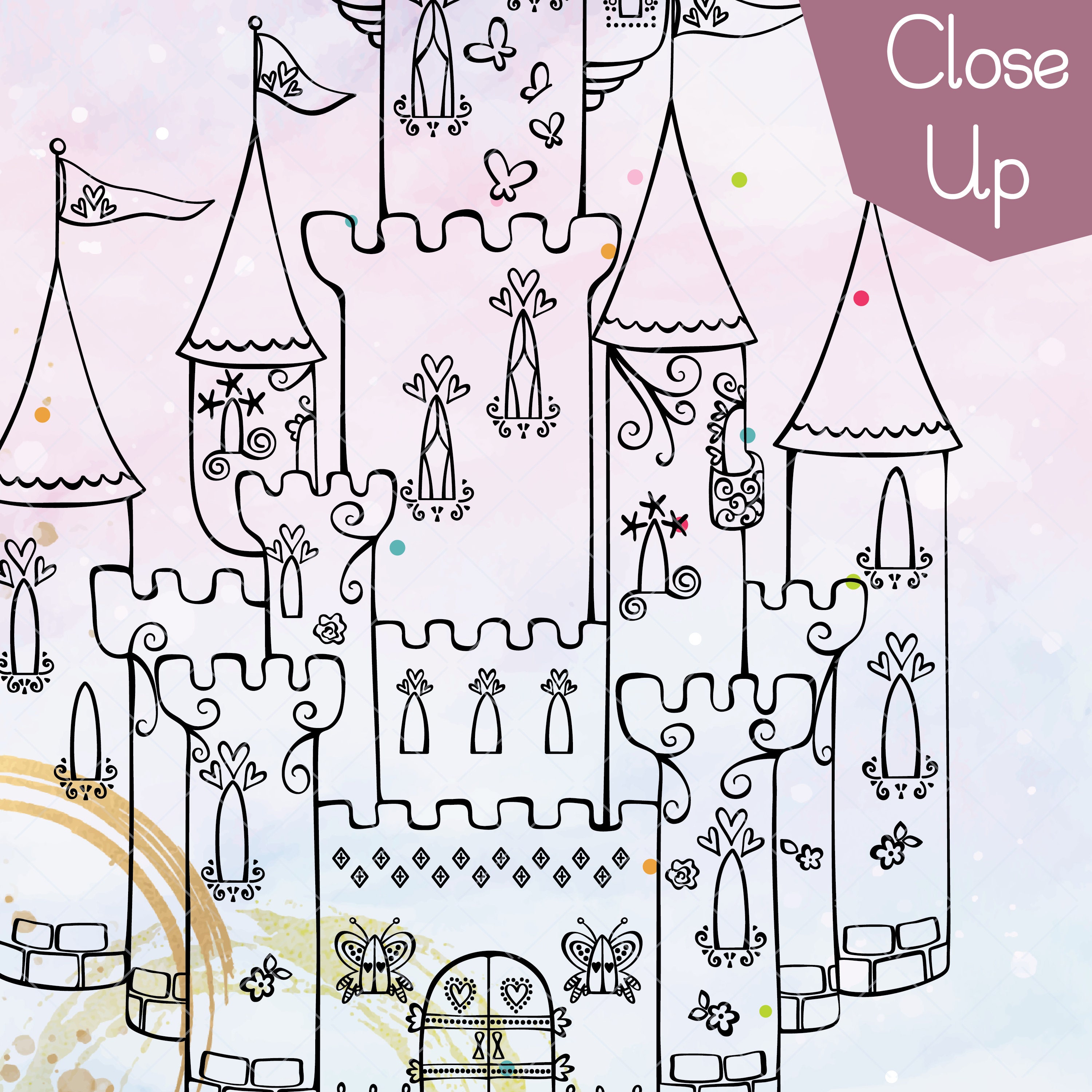 Castle Clip Art Hand Drawn Princess Palace Png Svg Eps Pdf - Etsy Canada