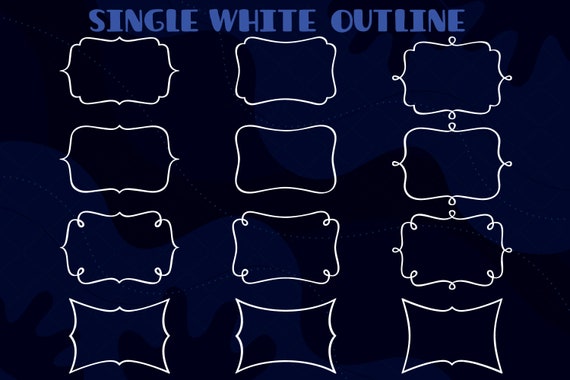 Fancy Rectangular Borders Clip Art