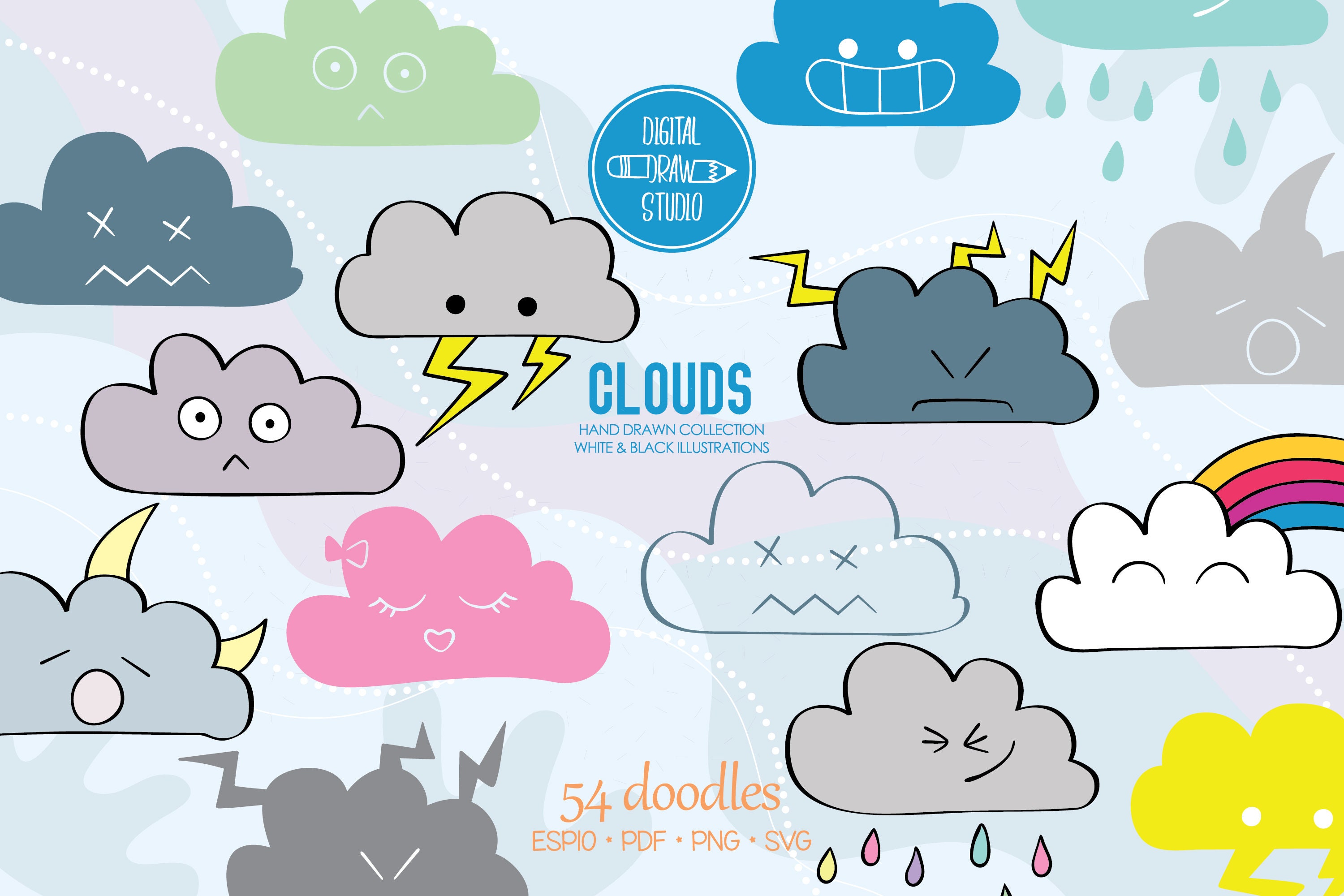 Cumulus Clouds Clip Art