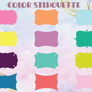 Colored Fancy Rectangular Frames Hand Drawn Border Clip Art | Etsy