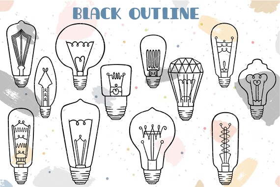 Edison Light Bulb Outline