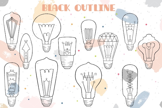 Edison Light Bulb Vector Clipart