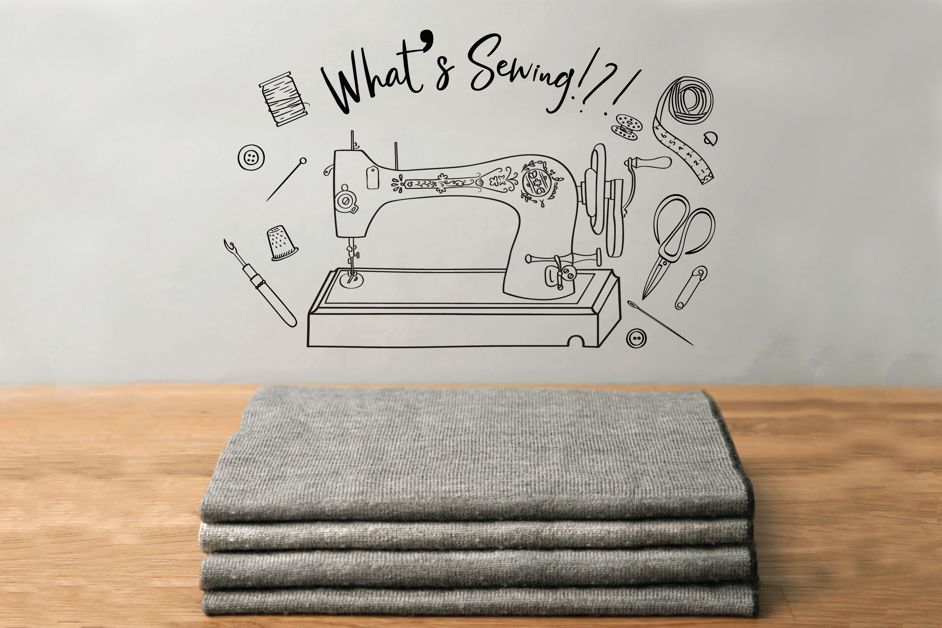 Sewing Doodles Hand Drawn Vintage Singer Clip Art - Etsy