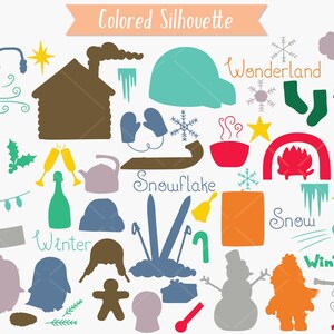 Winter Season Doodles | Hand Drawn Mittens + Igloo Clip Art | Snowman ...