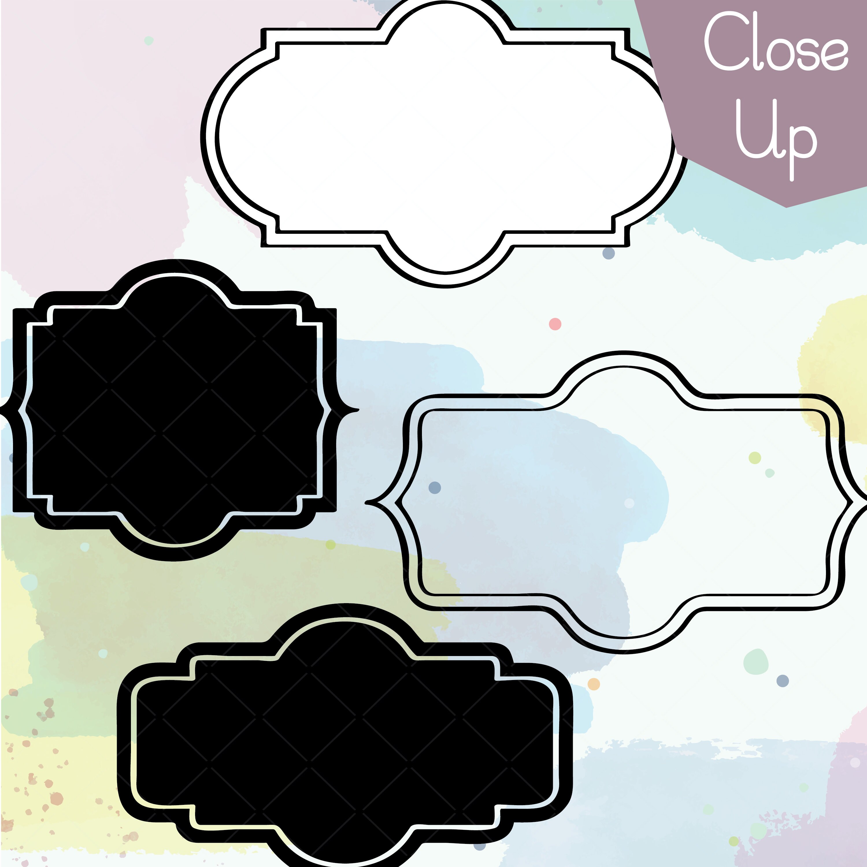 Vintage Double Line Frames Hand Drawn Graphic Border Outline | Etsy