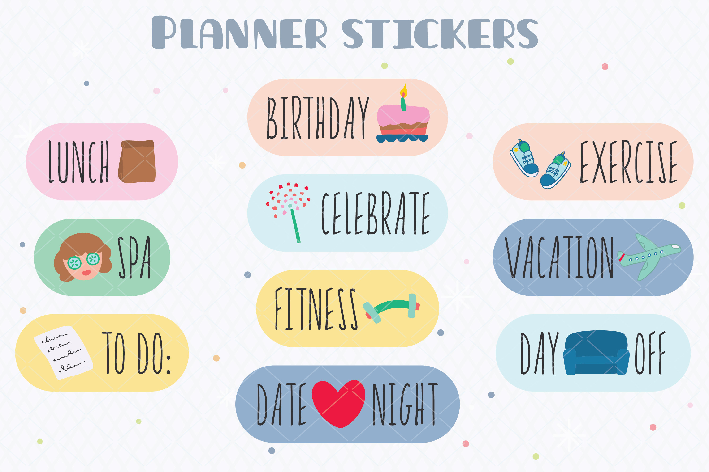 Planner Stickers DIY Digital Planner & Printable Organizer - Etsy