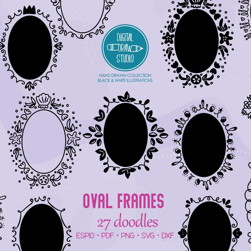 Leaves Oval Border - Etsy