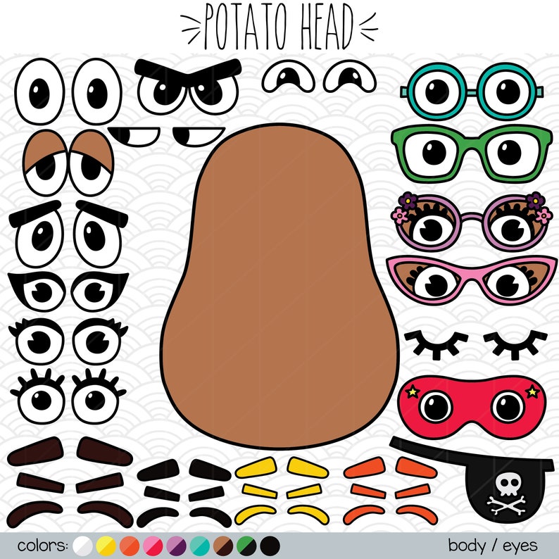 Mr And Mrs Potato Head Face Printables Printable Word Searches
