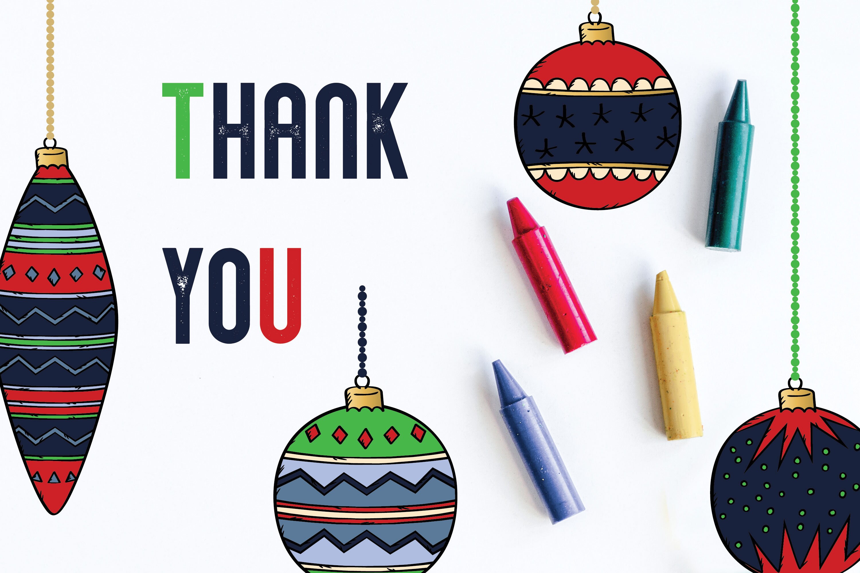 Hand Drawn Retro Ornaments Colored Clip Art Christmas Tree | Etsy