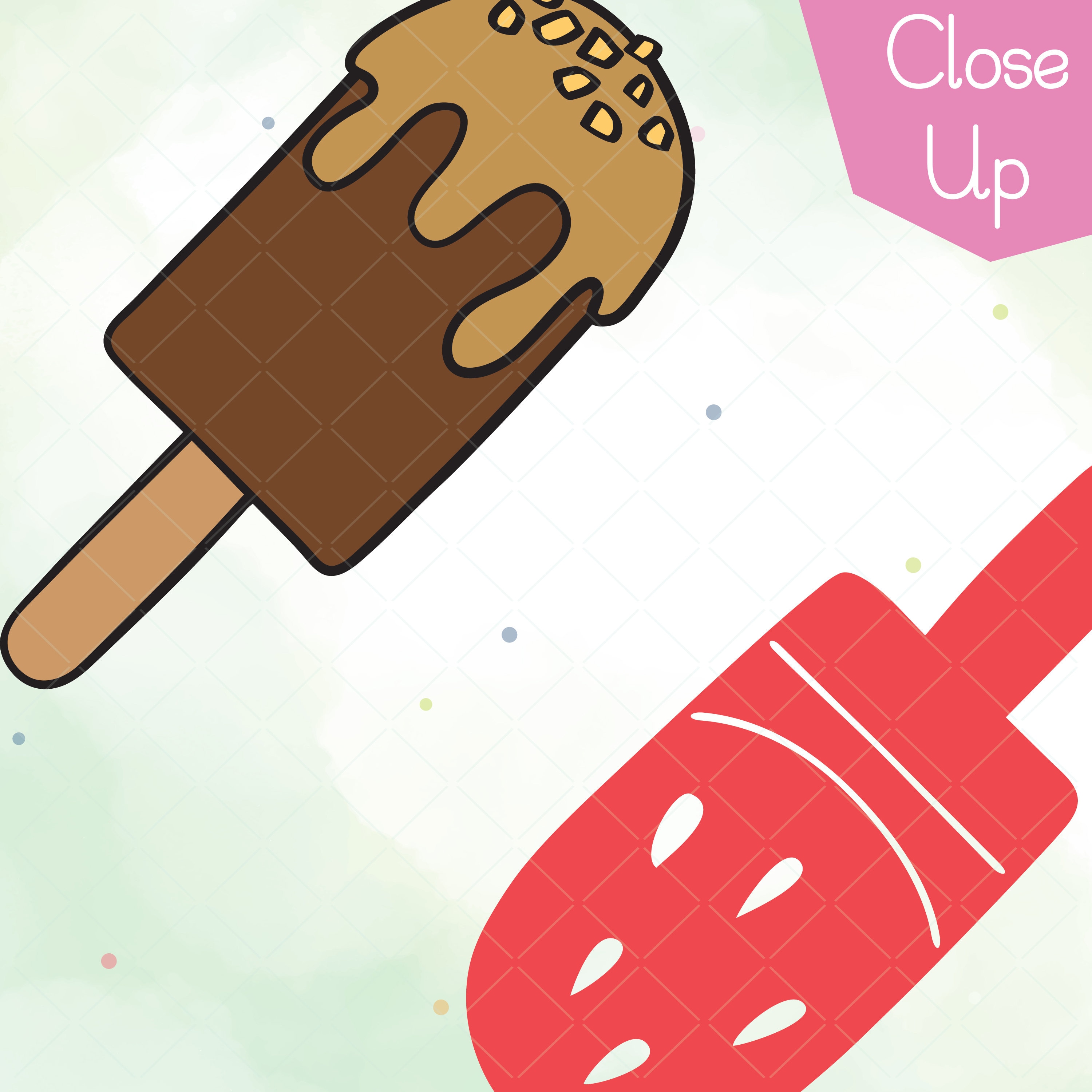 Popsicle Hand Drawn Graphic Colorful Frozen Treat Outline | Etsy Canada