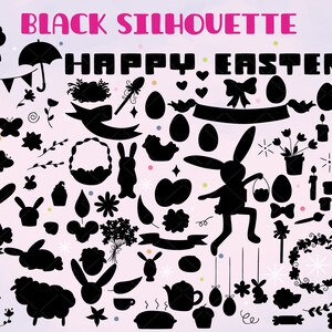 Easter Doodles Hand Drawn Decorated Eggs Bunny Clip Art - Etsy