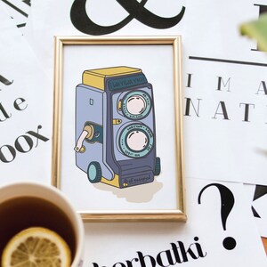 Vintage Cameras Colored Hand Drawn Polaroid Clip Art Retro - Etsy Canada