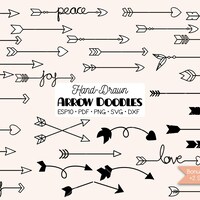 500+ Hand Drawn Doodle Art, Arrows Svg Bundle, Hand Drawn Vector Arrow ...