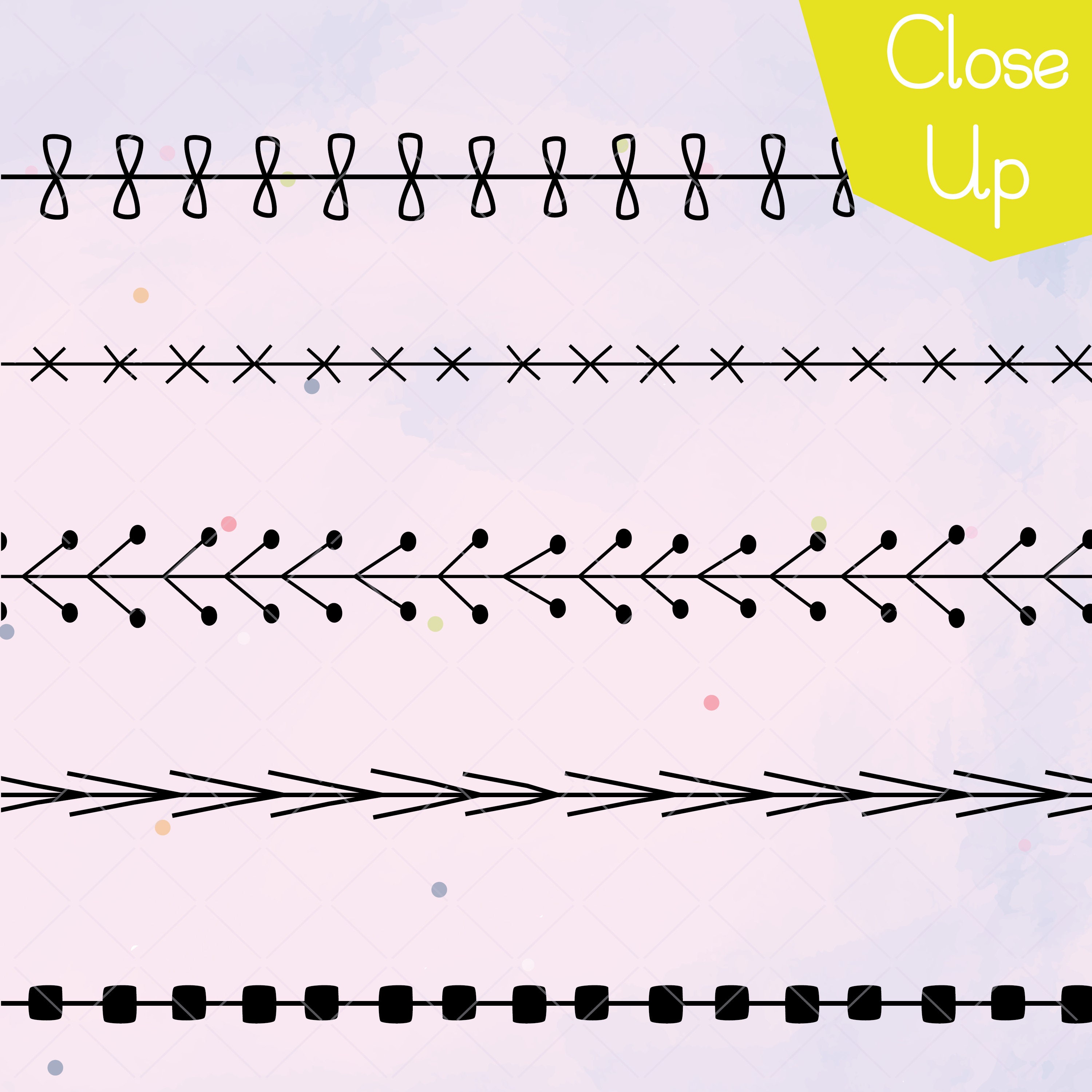 20 Seamless Borders Hand Drawn Graphic Decorative | Etsy