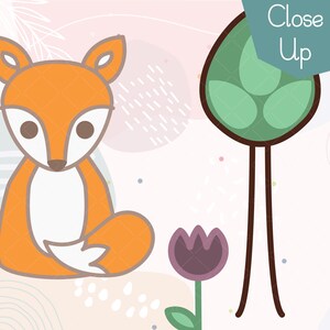 Cute Woodland Animals Graphic | Colored Forest Critters Clip Art | Fox ...