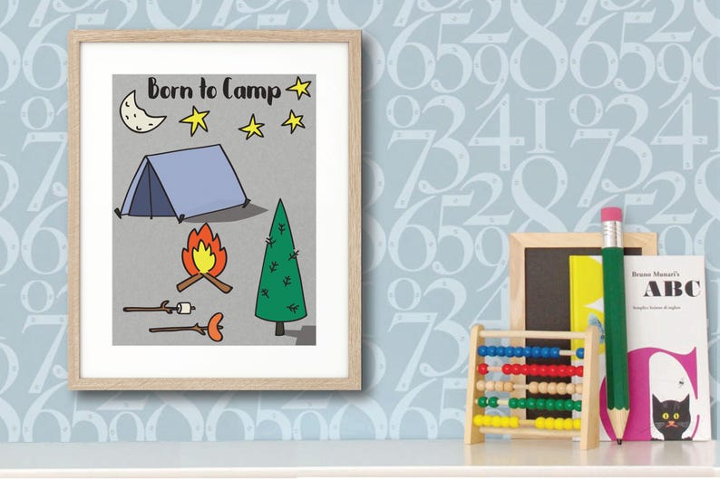 Camping Doodles Colored Clip Art | Hand Drawn Camper, Fishing, Outdoor ...