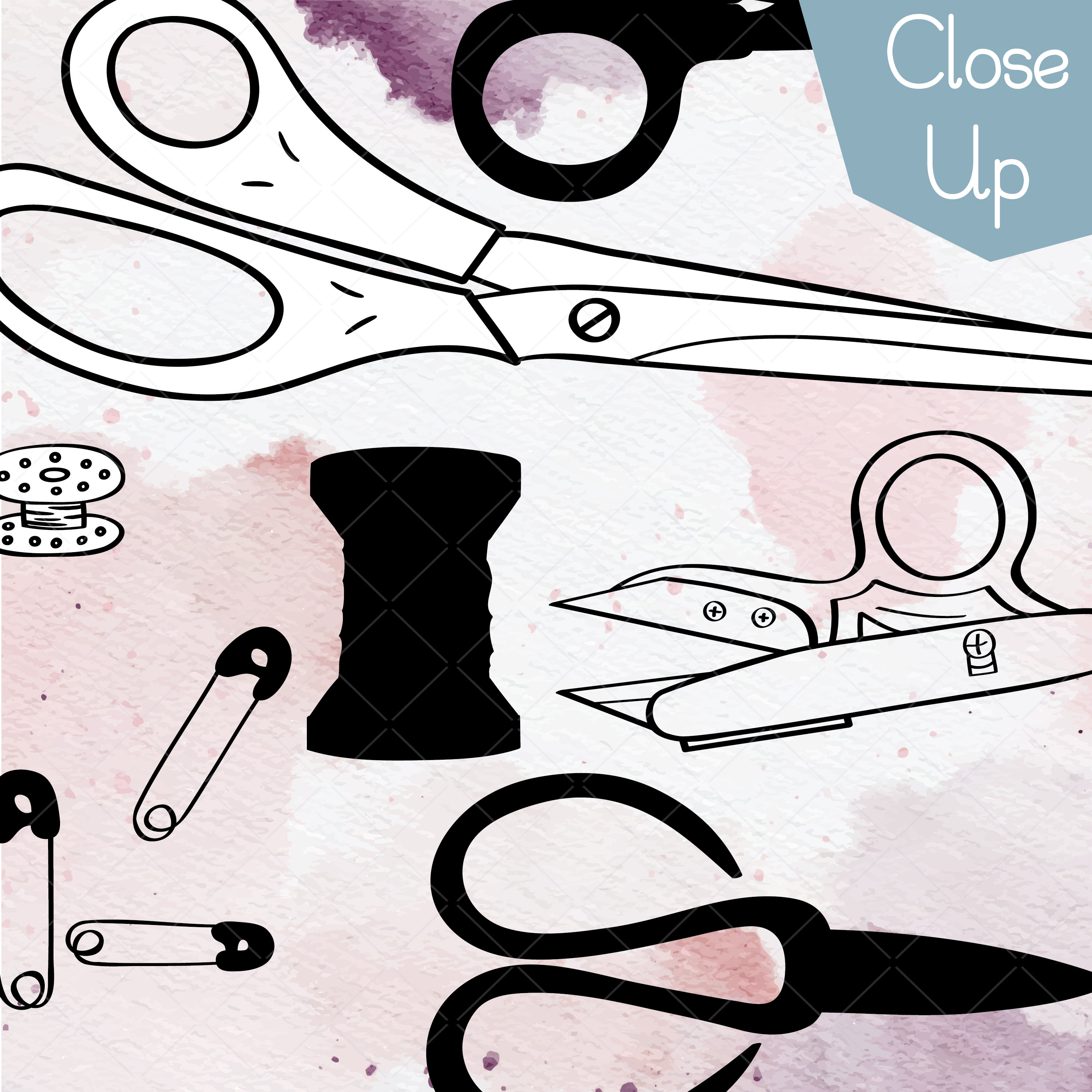 Sewing Doodles Hand Drawn Vintage Singer Clip Art - Etsy