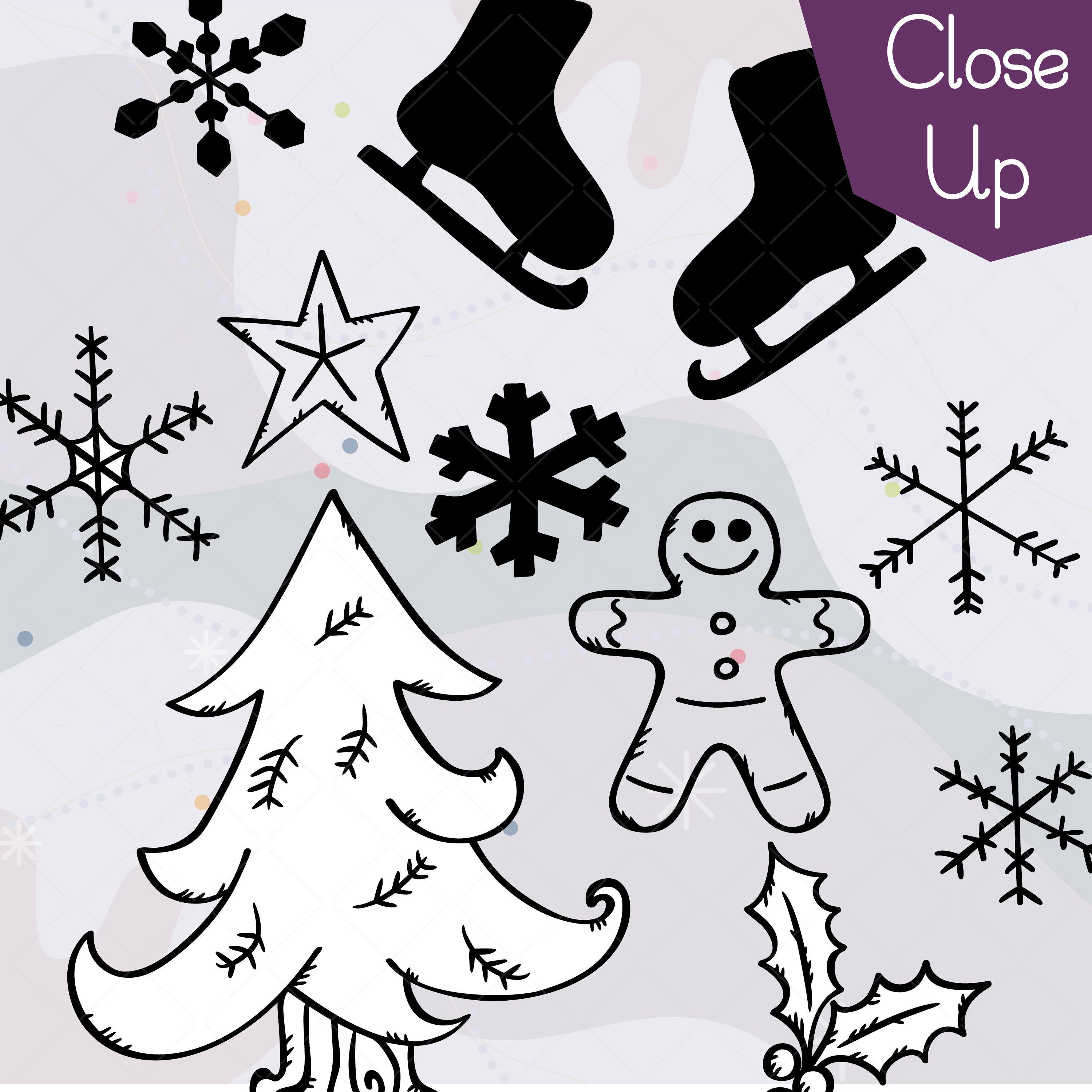 Winter Season Doodles Hand Drawn Mittens Igloo Clip Art - Etsy Canada