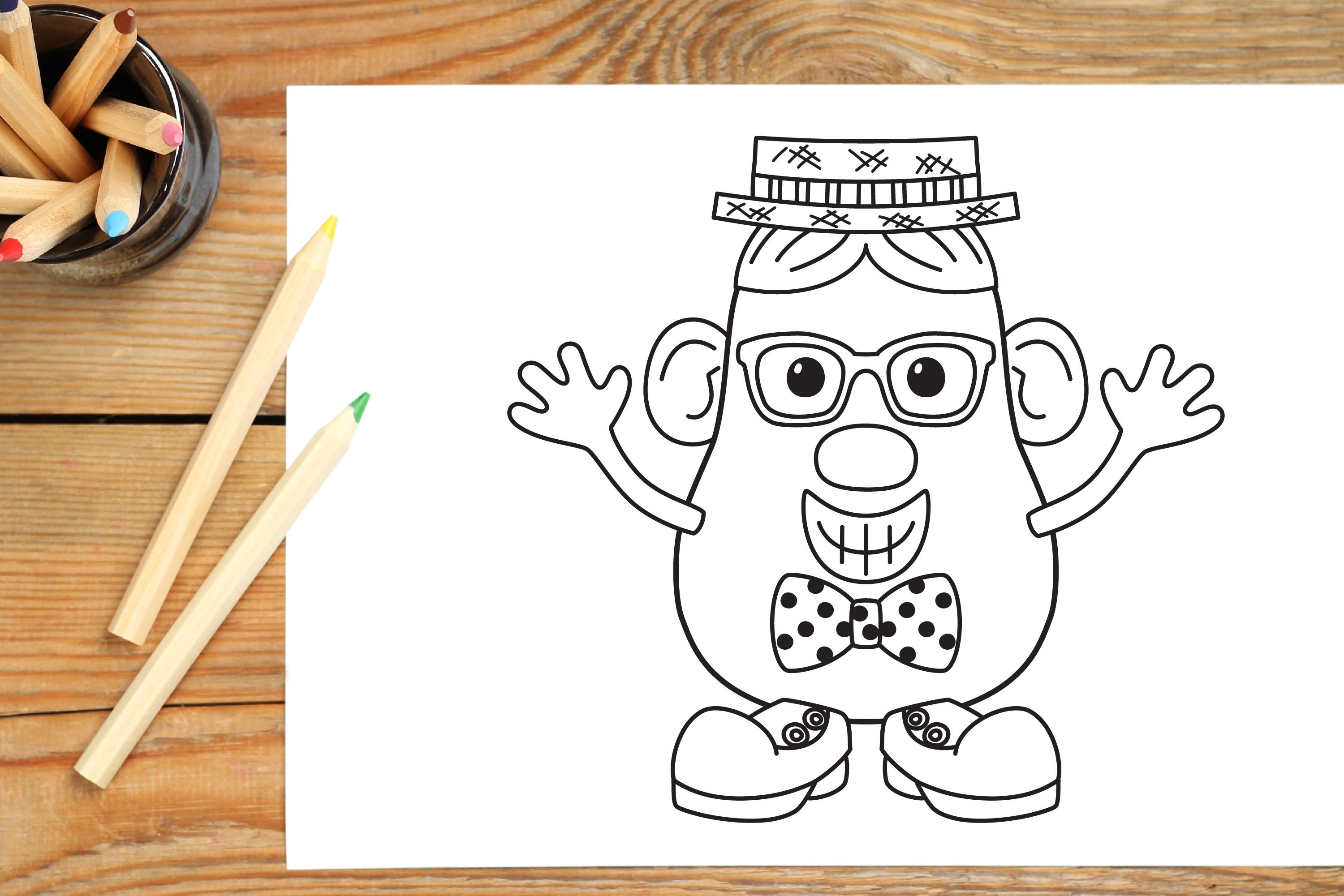 Mr And Mrs Potato Head Together Coloring Pages