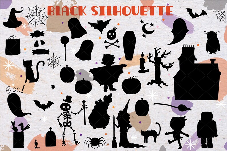 Halloween Doodles Hand Drawn Spooky Ghost Clip Art Pumpkin - Etsy