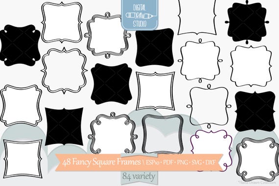 Fancy Square Clip Art Fancy Square 2 | AC Designs