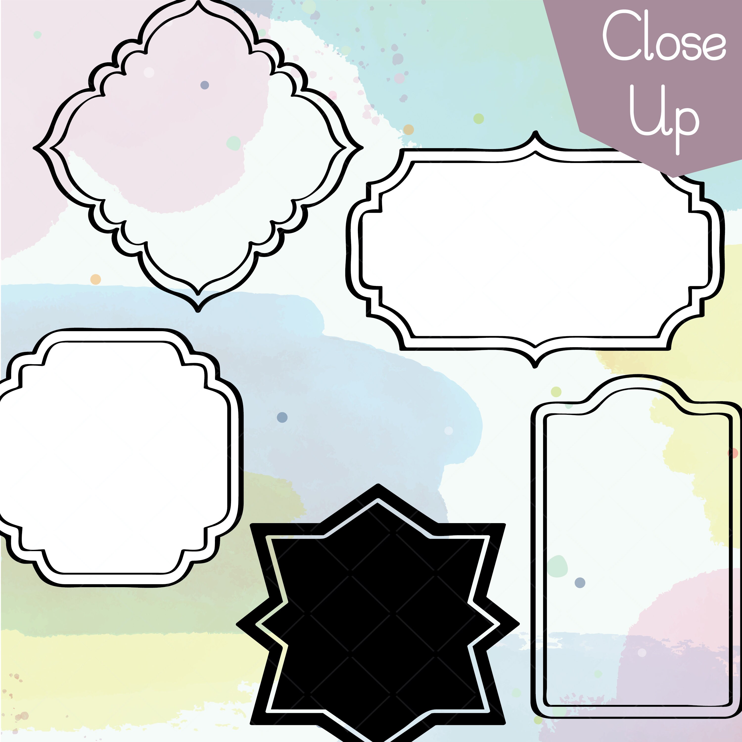 Vintage Double Line Frames Hand Drawn Graphic Border Outline | Etsy