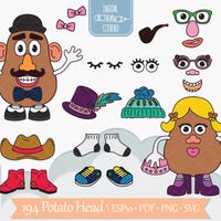 Build A Mr Potato and Mrs Potato | Head and Accessories Dress up Paper ...