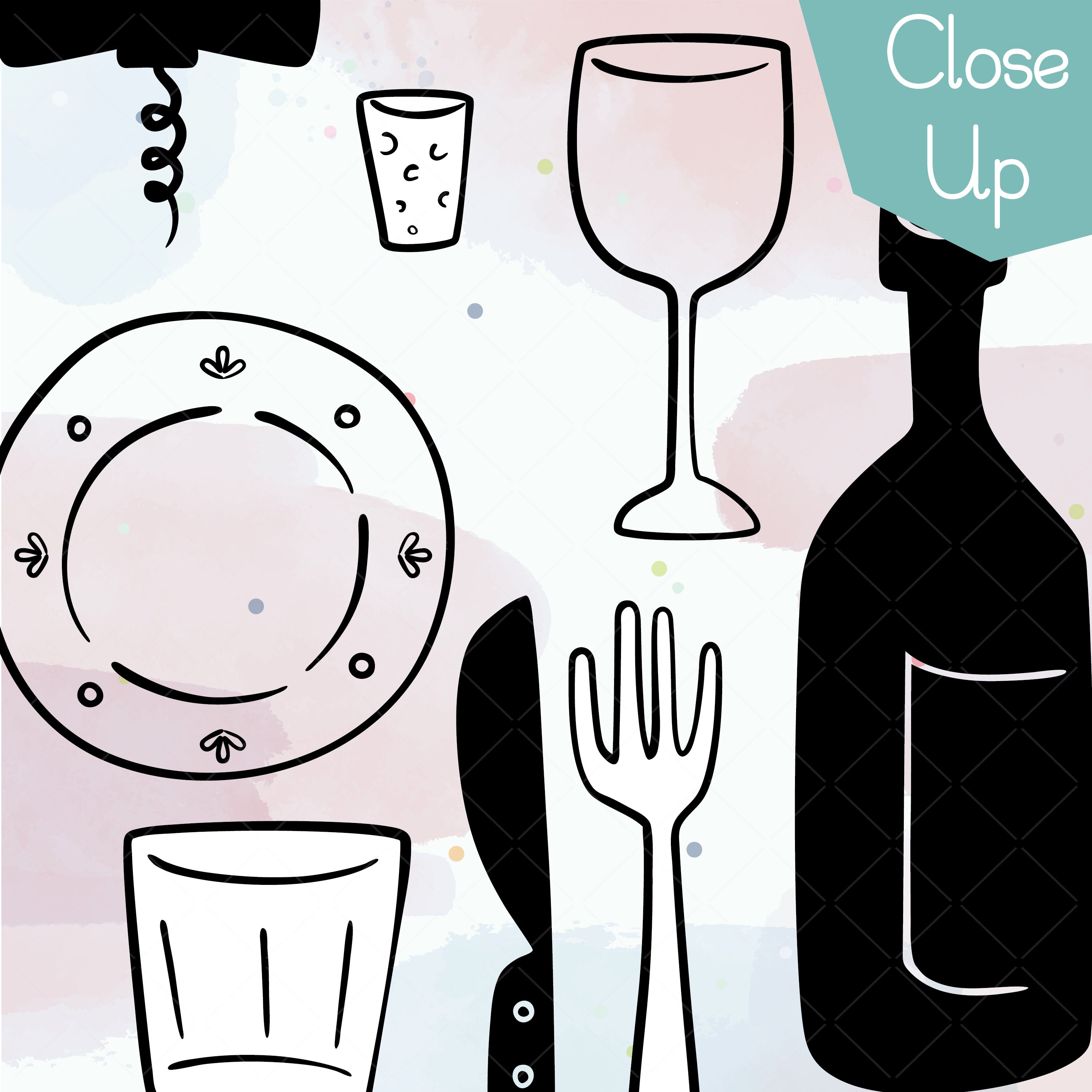 Kitchen Items Hand Drawn Graphic Cooking Outline Doodles - Etsy Canada