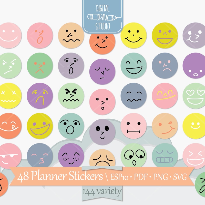 Emotion Stickers Color - Etsy