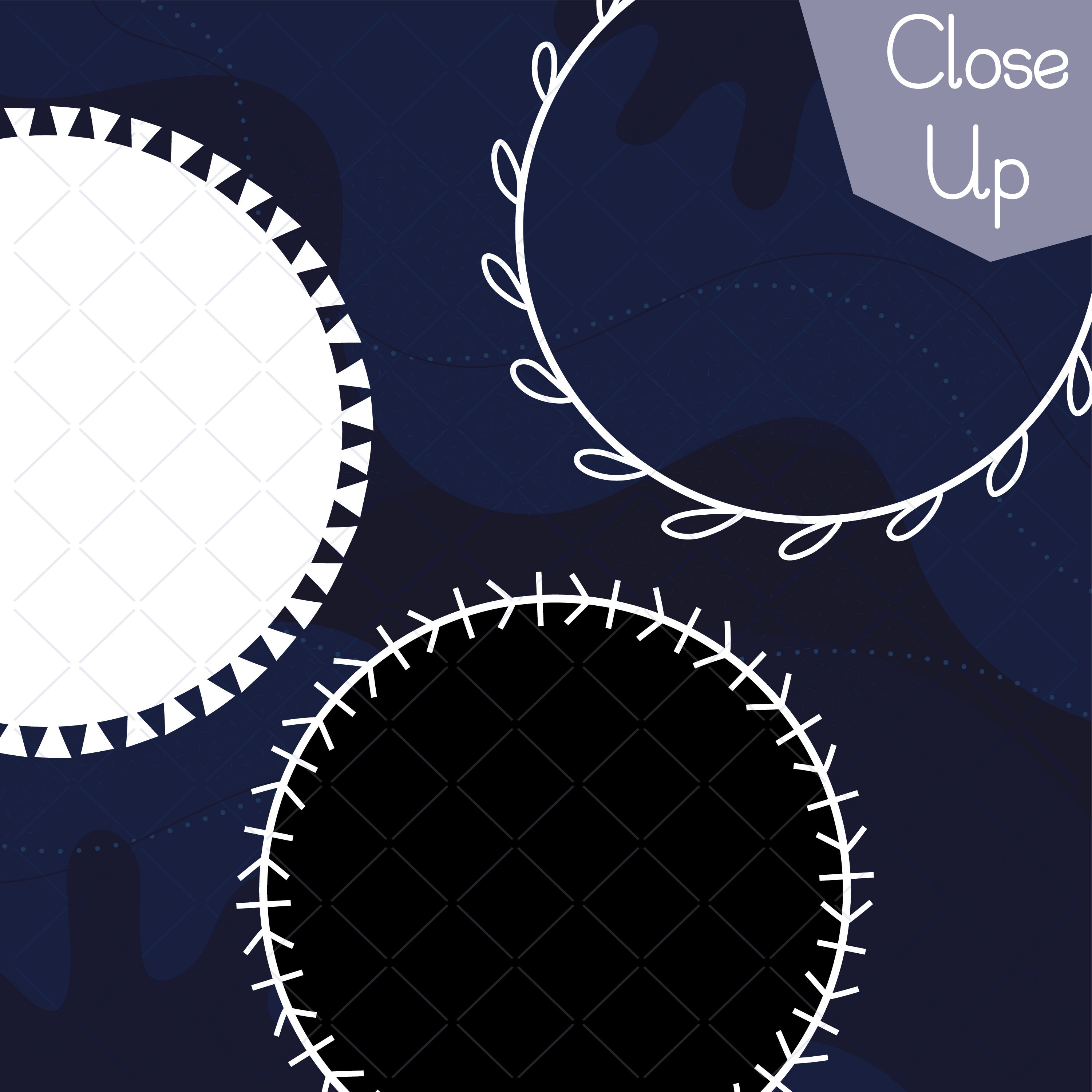 12 Wreaths Hand Drawn Graphic White Lines Frames Floral | Etsy