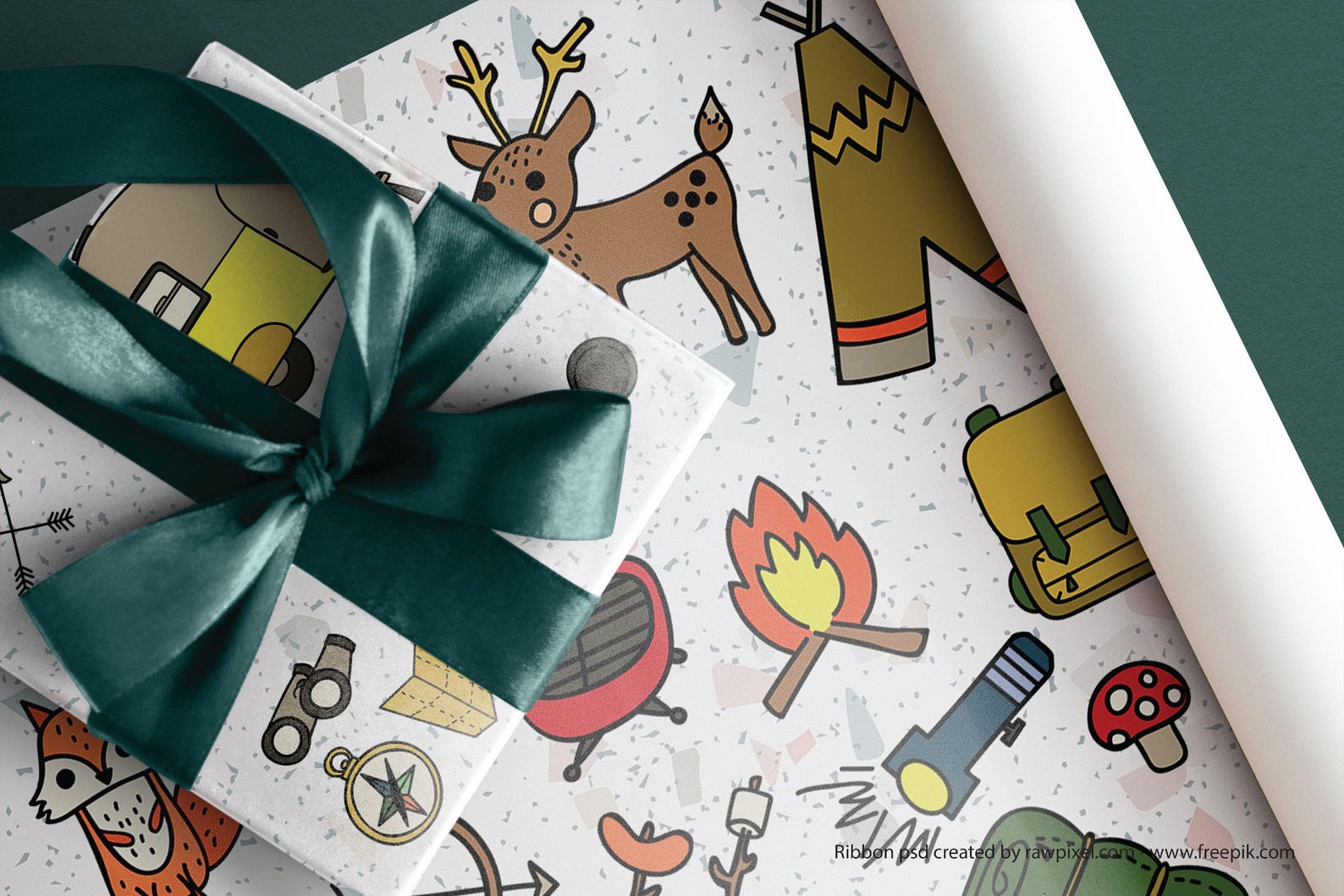 Camping Doodles Colored Clip Art | Hand Drawn Camper, Fishing, Outdoor ...