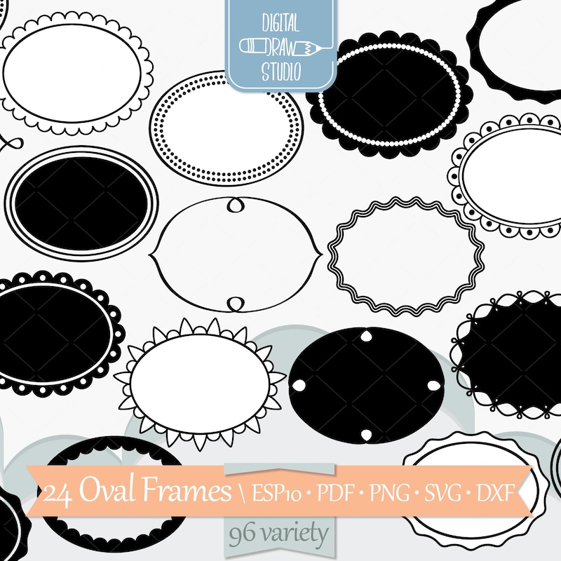 Oval Frame Svg - Etsy