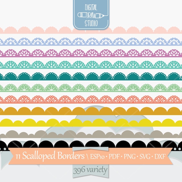 Scallop Border - Etsy