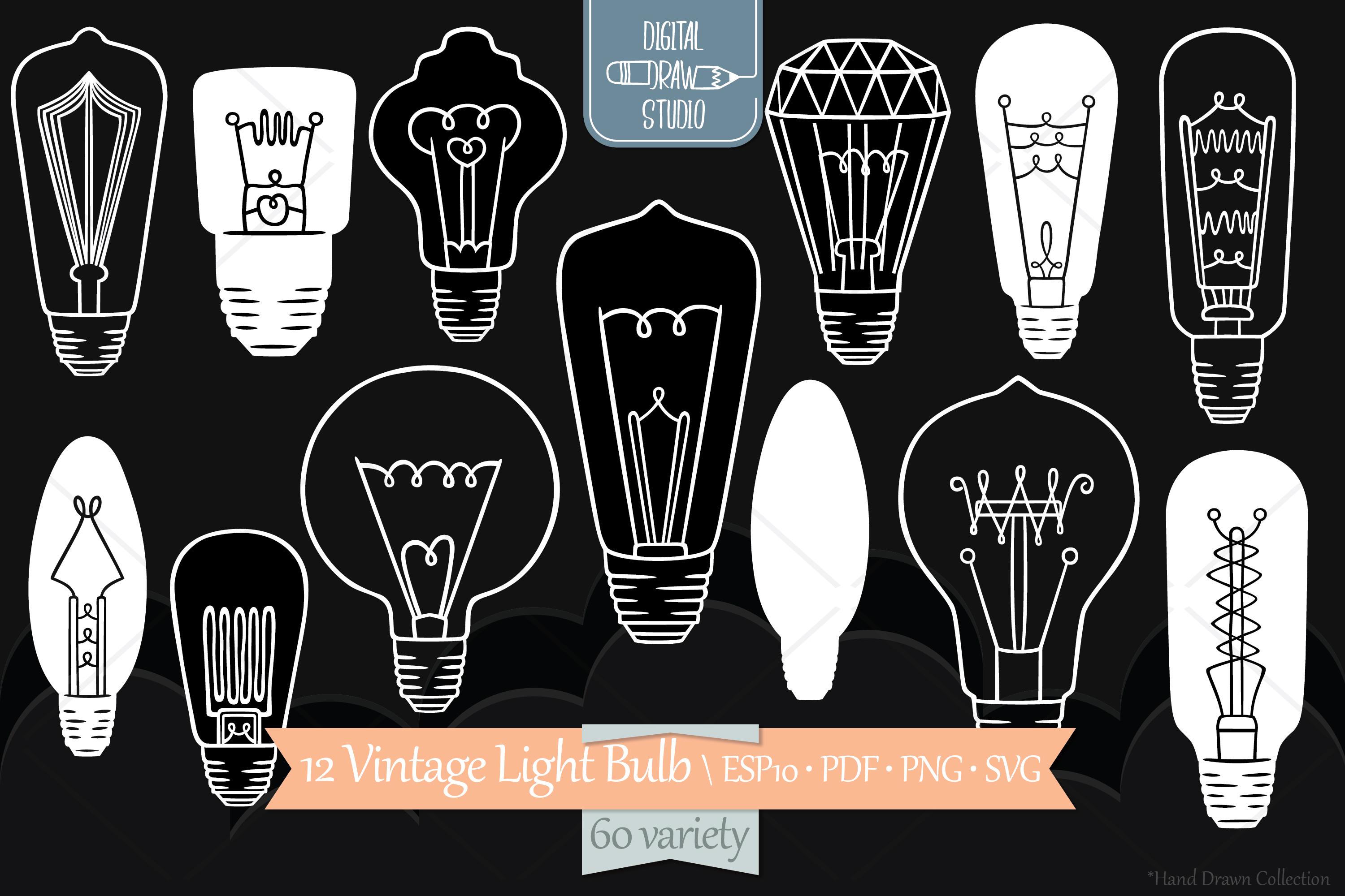 Antique Light Bulb Drawing
