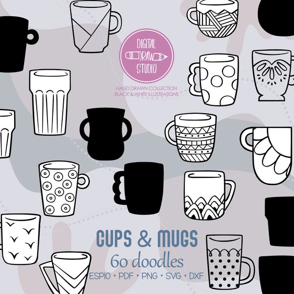 Coffee Mug Outline Svg - Etsy
