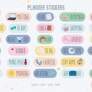 Planner Stickers | DIY Digital Planner & Printable Organizer | Pastel ...