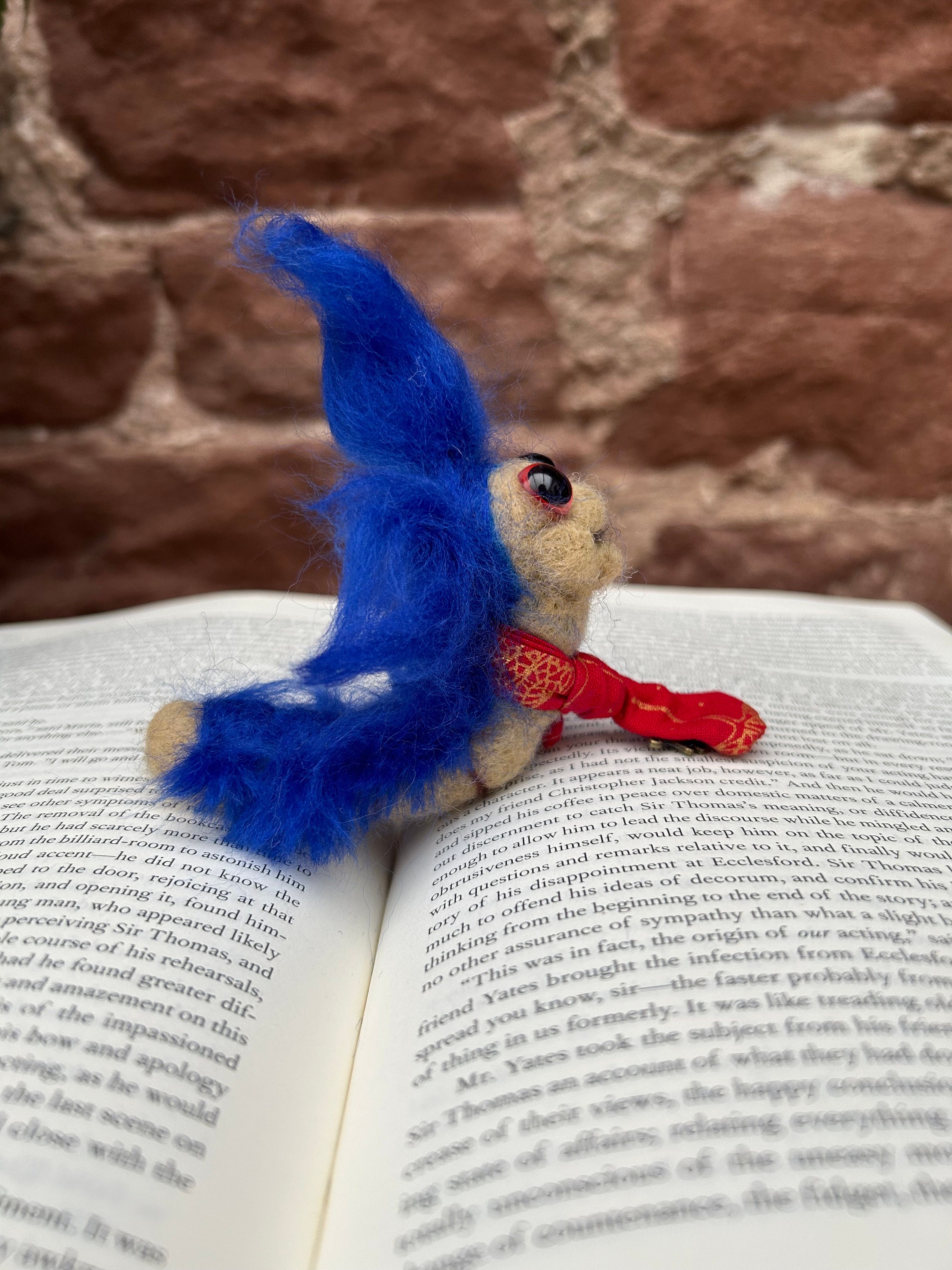 Blue Bookworm inspired by the Labyrinth - Etsy