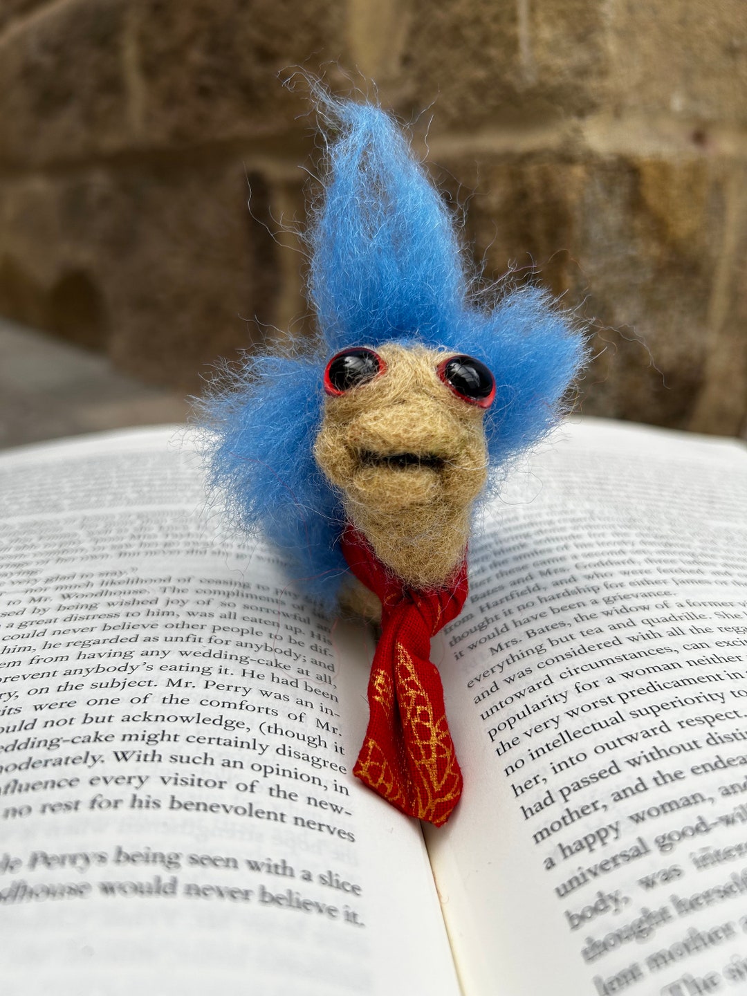 Blue Bookworm inspired by the Labyrinth - Etsy