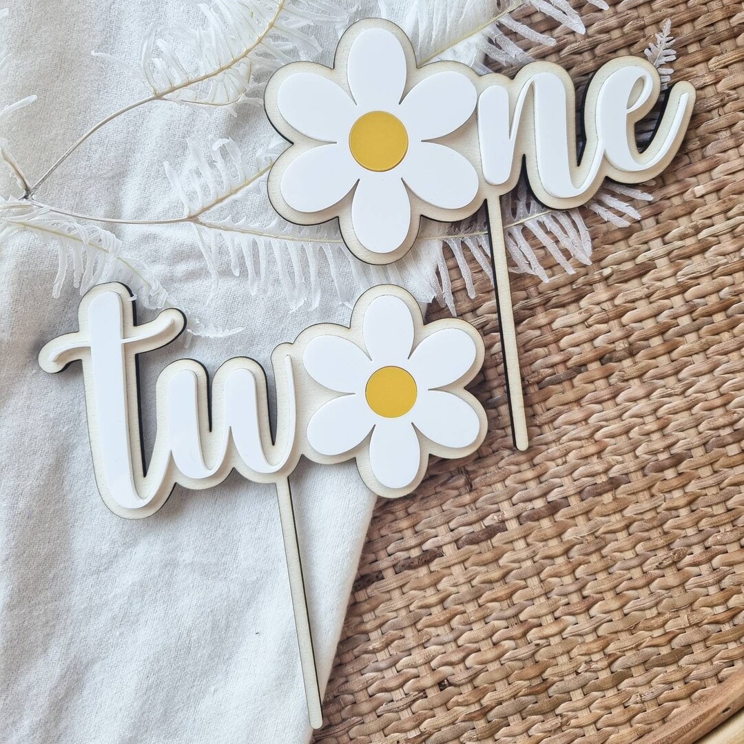 Daisy Cake Topper 1st Birthday Daisy Theme Girl Birthday Flower Power ...