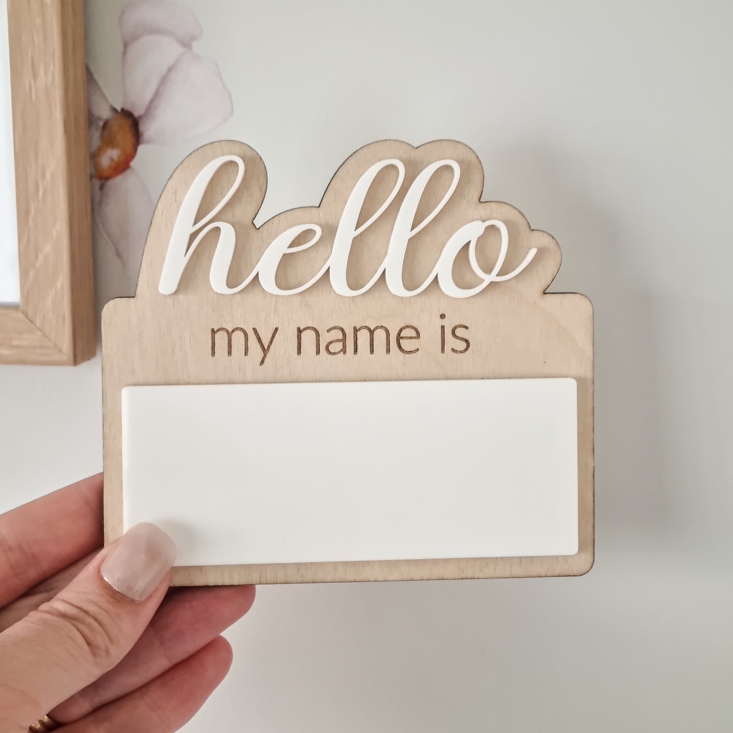 Blank Hello My Name is Sign Birth Name Announcement - Etsy