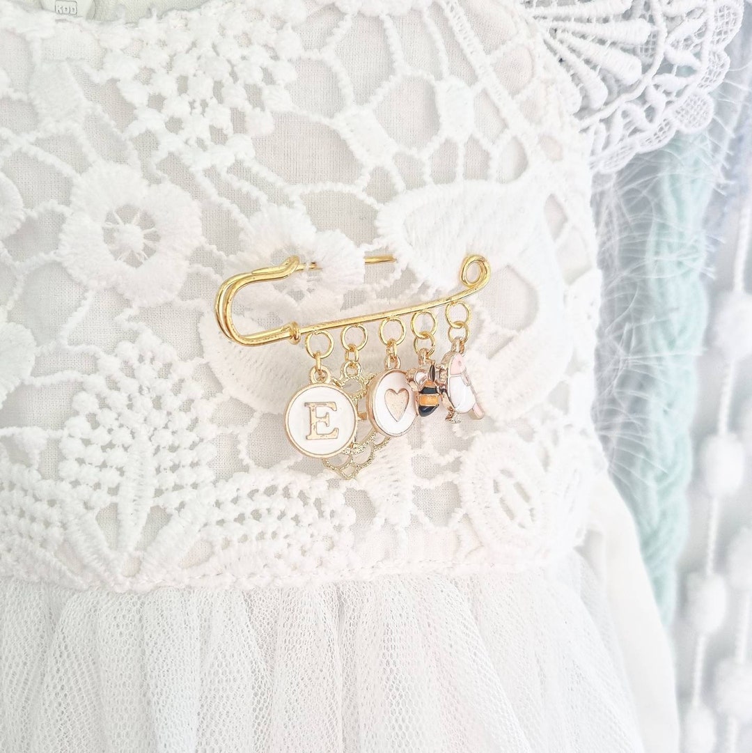 Personalized Gold Baby Pin | Baby Brooch | Baptism Pin | Stroller Pin ...