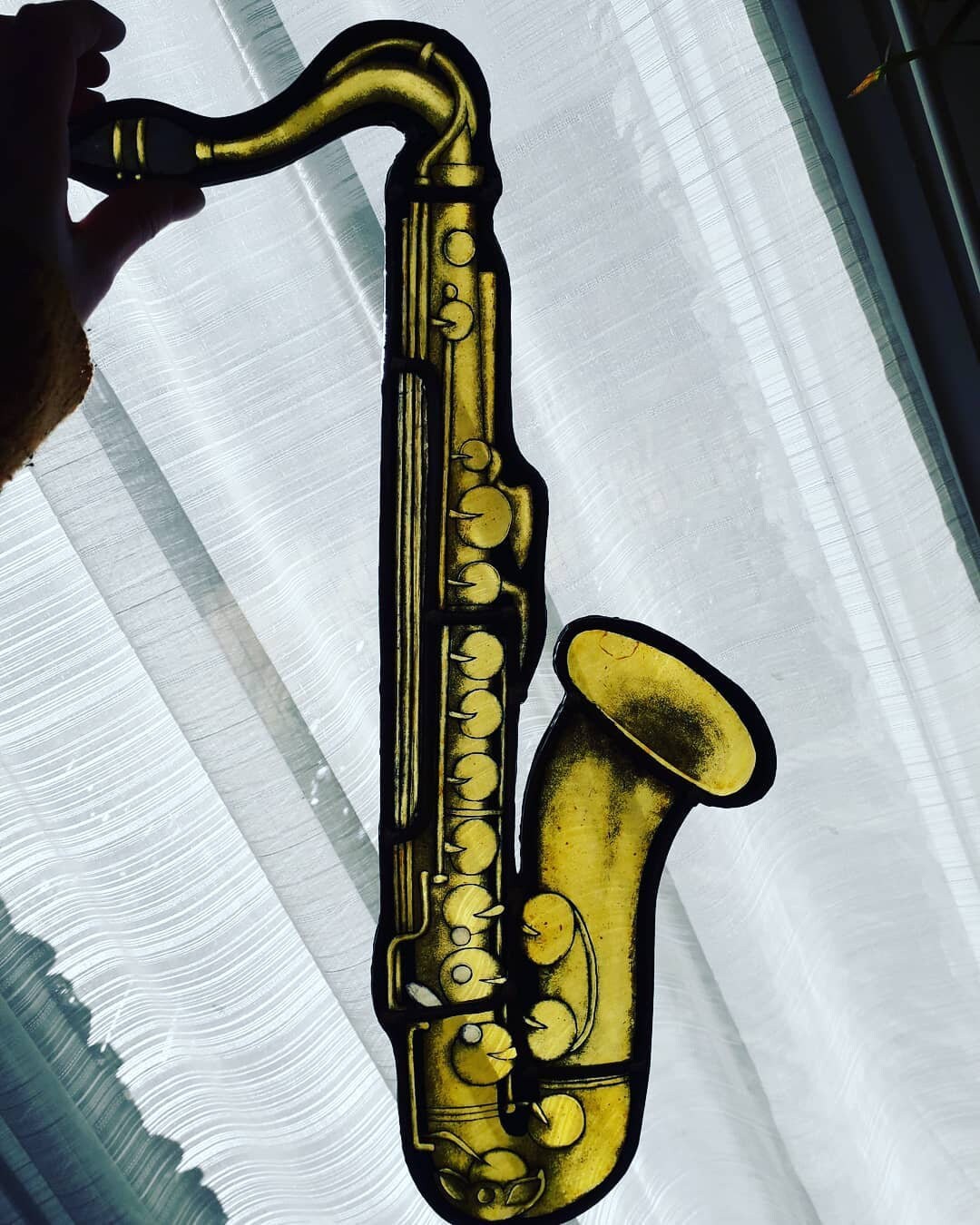 Stained Glass Painted Saxophone - Etsy UK