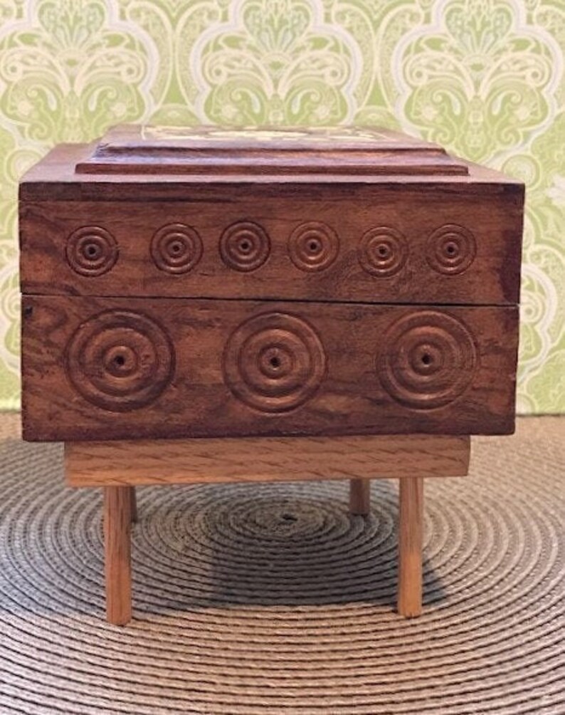 Hand Carved & Gold Inlay Wooden Box Made in India - Etsy