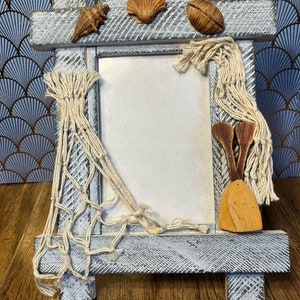 Nautical Beach Photo Frame, Beachy Wooden Novelty Frame 10x5 - Etsy