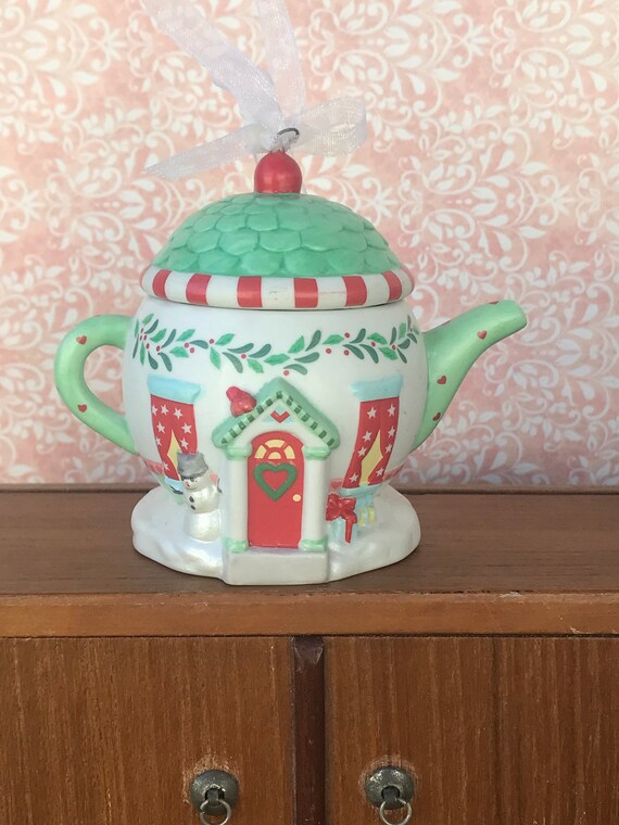 Tiny Christmas Teapot Hallmark Collectible 2001 - Etsy